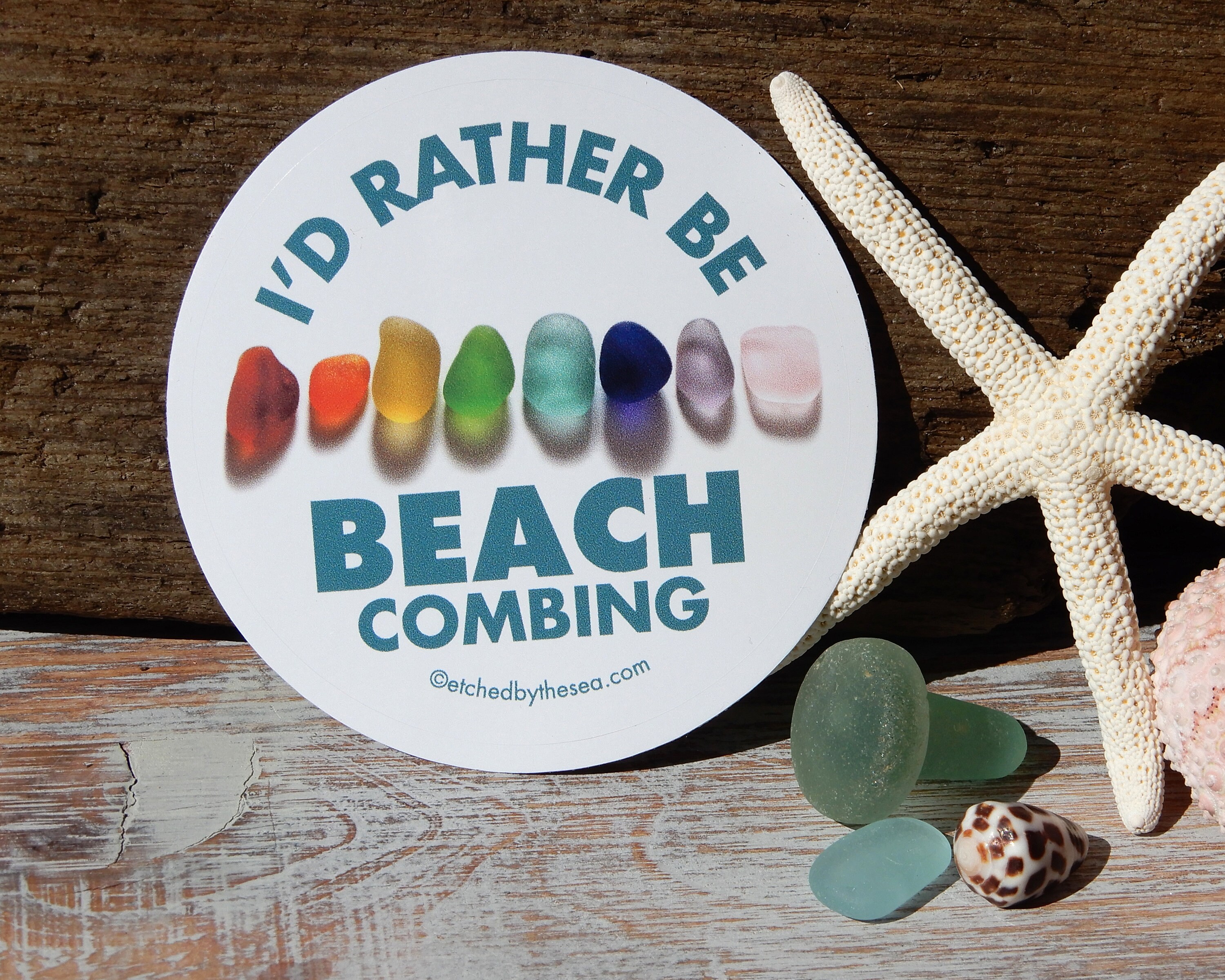 I'd Rather Be Beachcombing Laptop or Bumper Sticker | Etsy