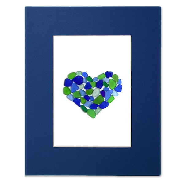 Sea Glass Heart Etsy