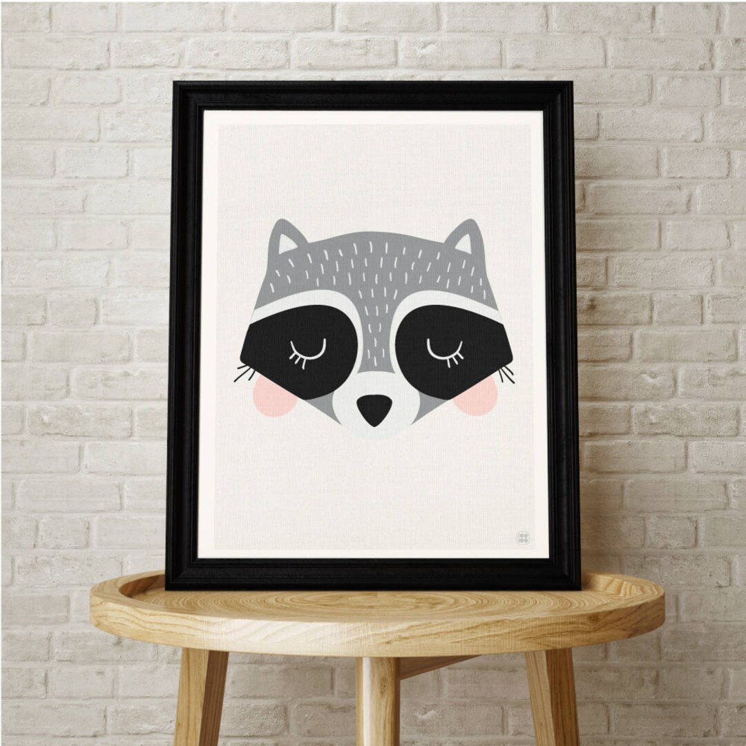 Raccoon Nursery Art, Raccoon, Kids Room, Interiors, Baby Room ...