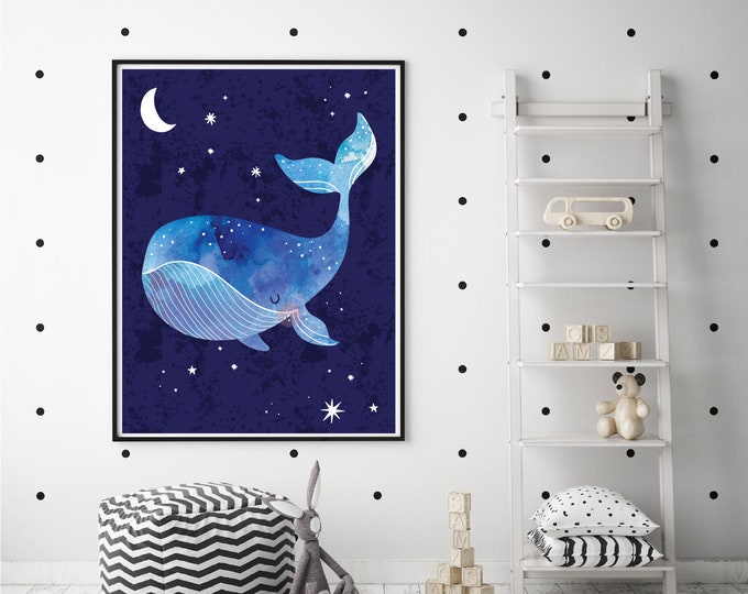 Baby Whale Whale Nursery Art Baby Kids Wall Art Kids - Etsy Australia