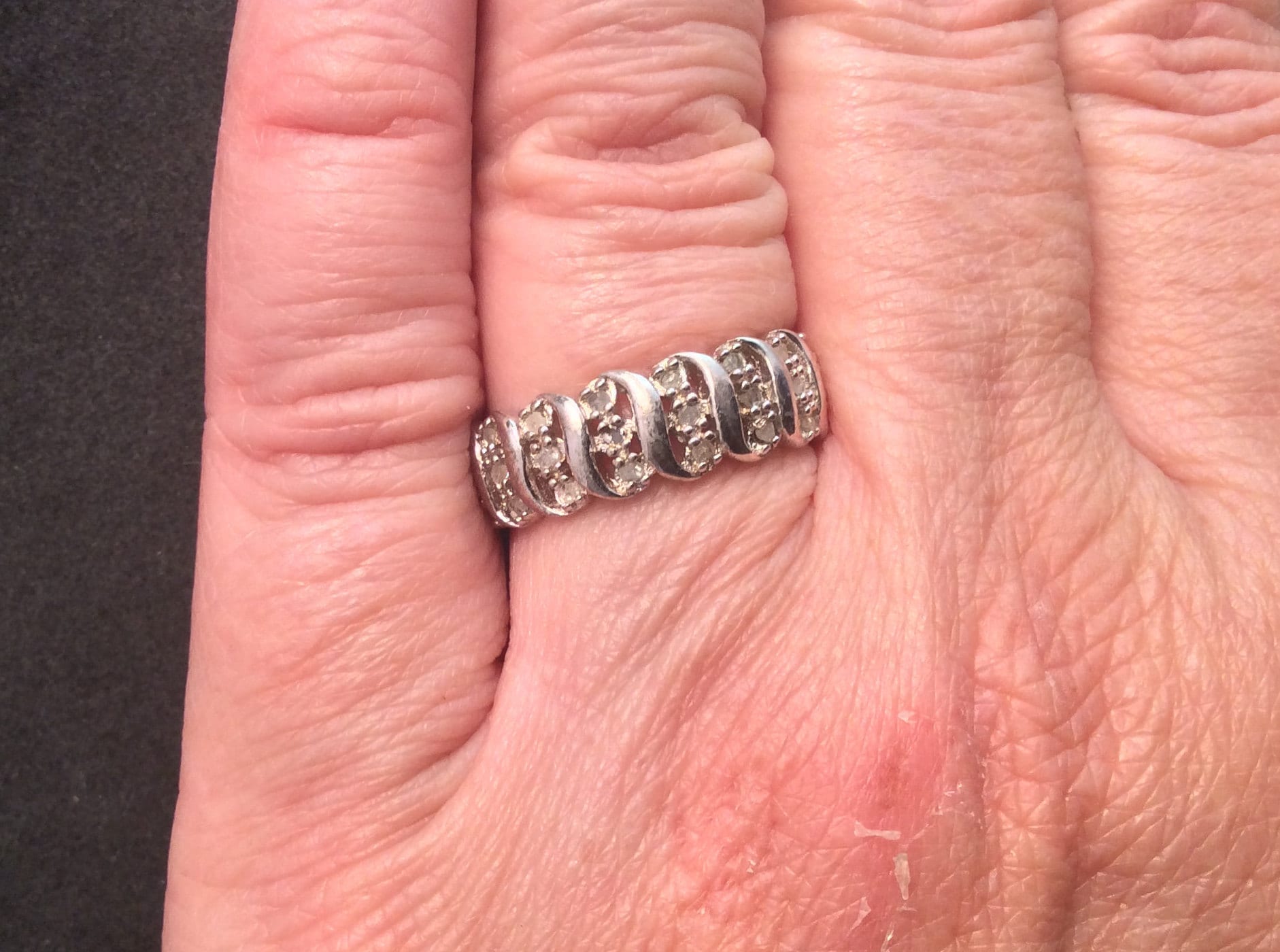 925 Sterling Silver Victoria Townsend Curvy Band Ring With 24 - Etsy