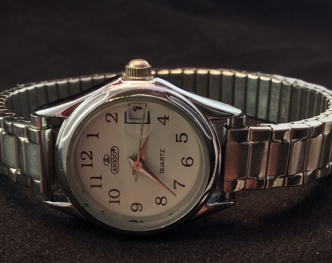 Very Nice Vintage Anigo Ladies Quartz Watch With Date Window, Ladies ...