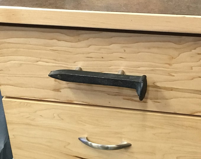 Railroad Spike Cabinet Pull, Railroad Spike Drawer Pull, Railroad Spike, Rustic Drawer Pull ...