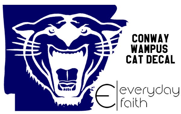 Wampus Cat Pegatina Calcomanía Wampus Cat Conway Wampus | Etsy