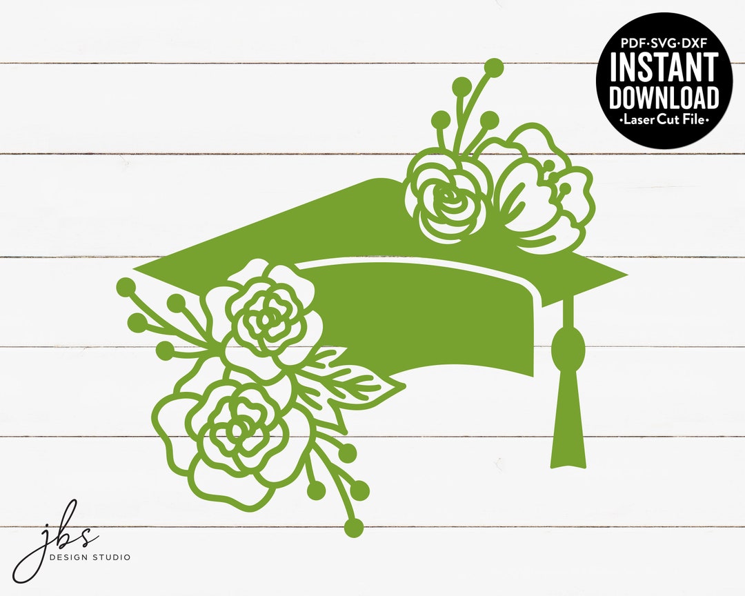 Floral Graduation Cap Cut File Laser Cut File Instant - Etsy