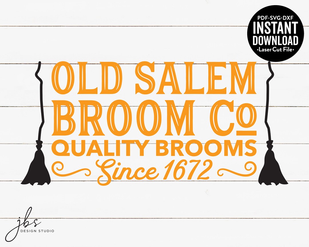 Old Salem Witches Broom Company Halloween Cut File Laser Cut - Etsy