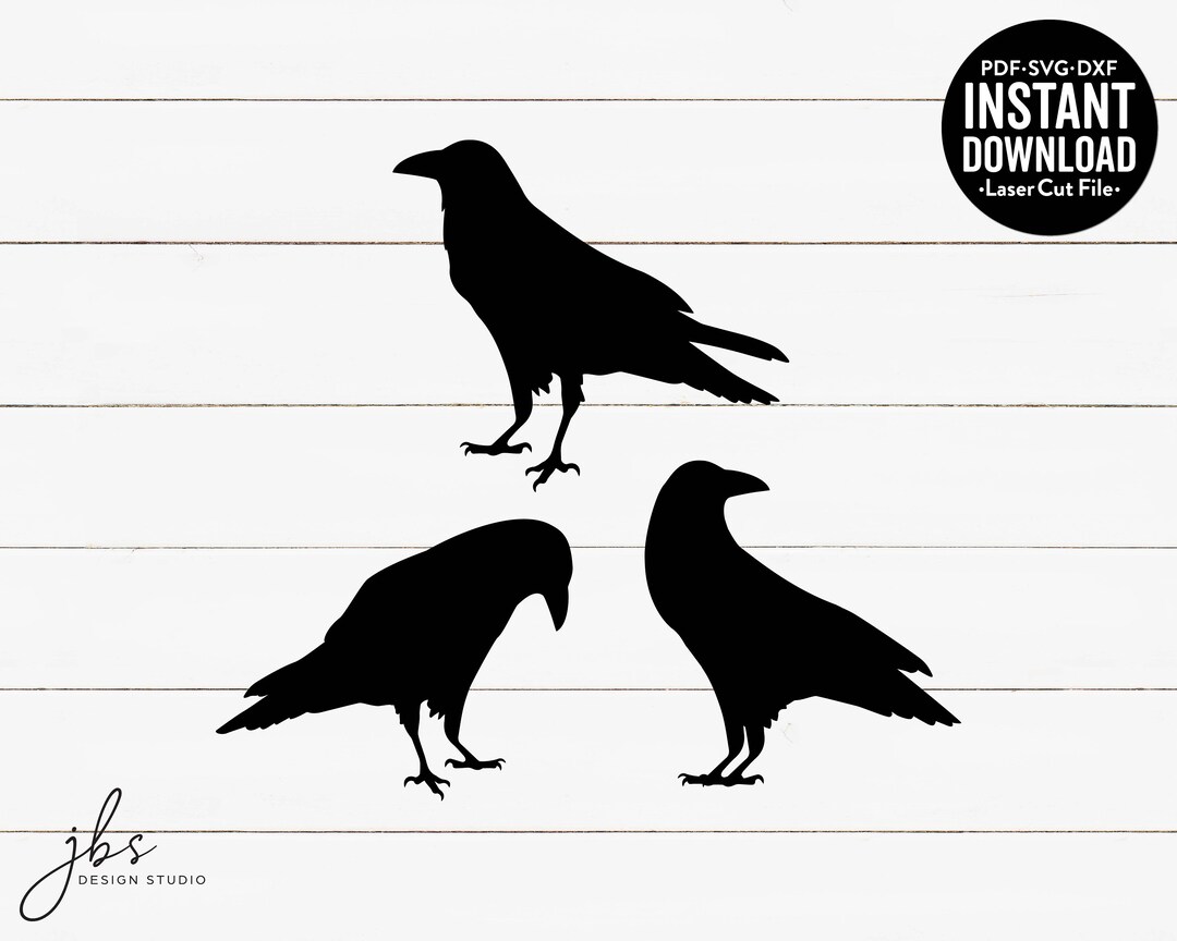 Ravens Cut File Laser Cut File Instant Download SVG/DXF/PDF - Etsy