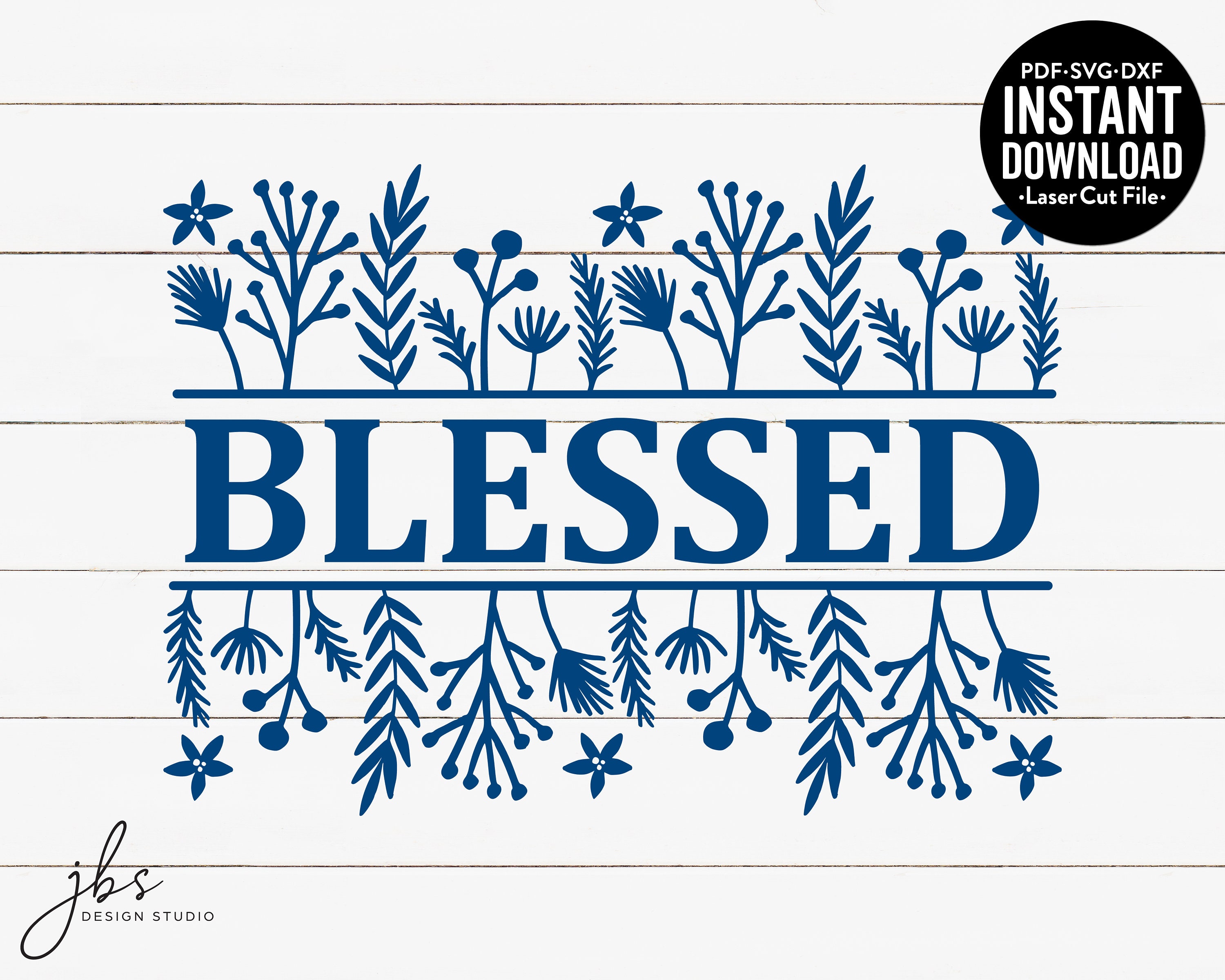 Blessed Cut File Laser Cut File Instant Download | Etsy