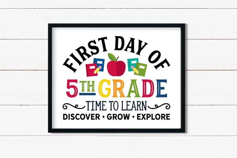 Back to School First Day and Last Day of Fifth Grade Photo - Etsy