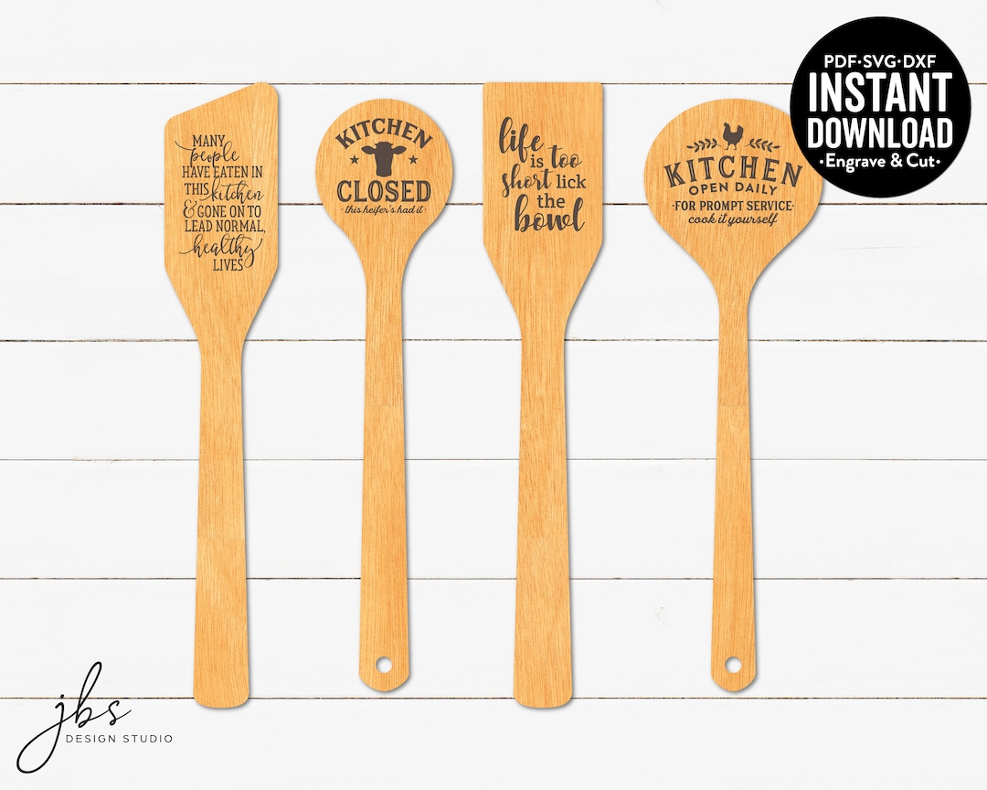 Wooden Spoons With Quotes and Phrases Cut File, Laser Cut File, Instant ...