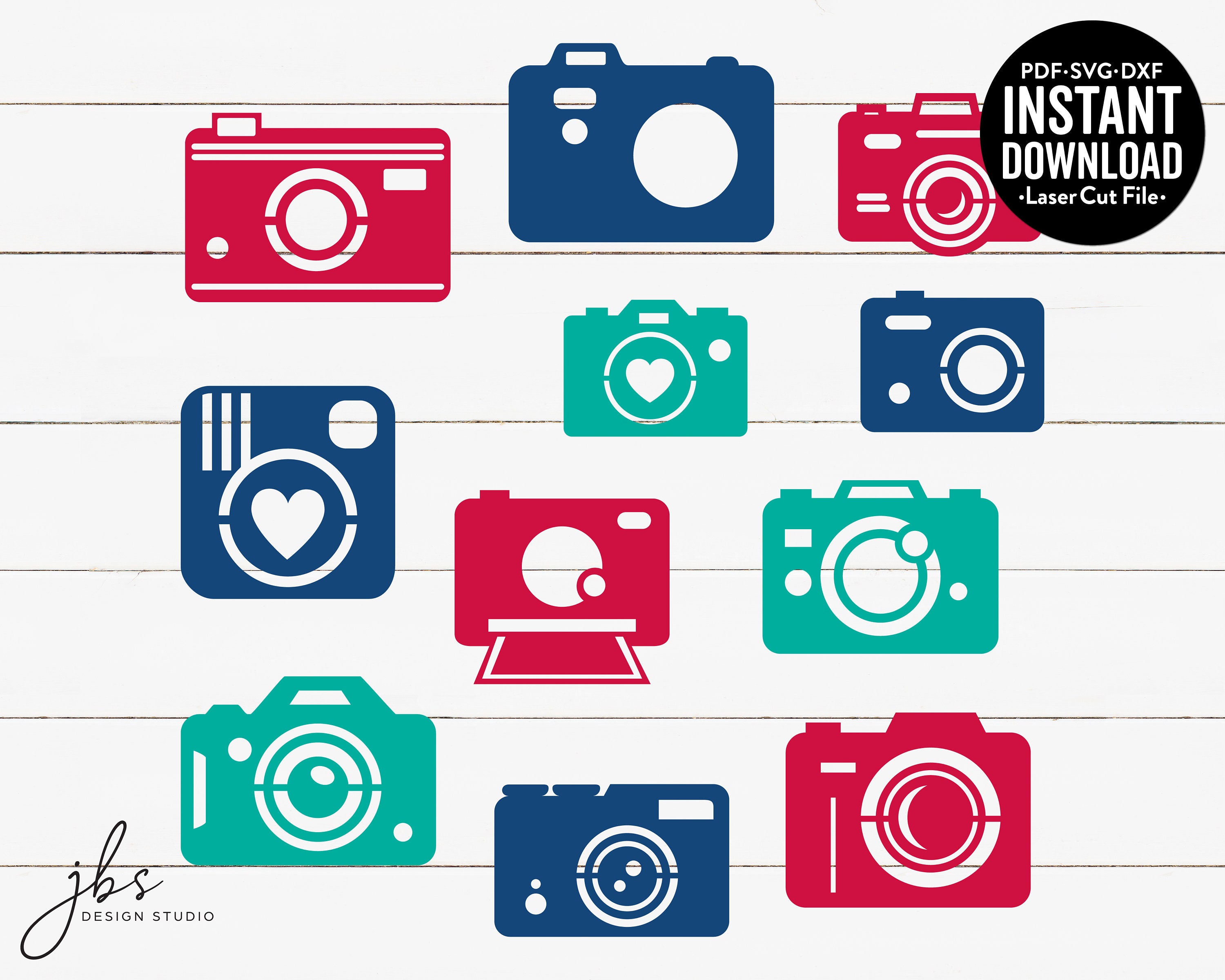 Cameras Bundle Cut Files Laser Cut Files Instant Download | Etsy