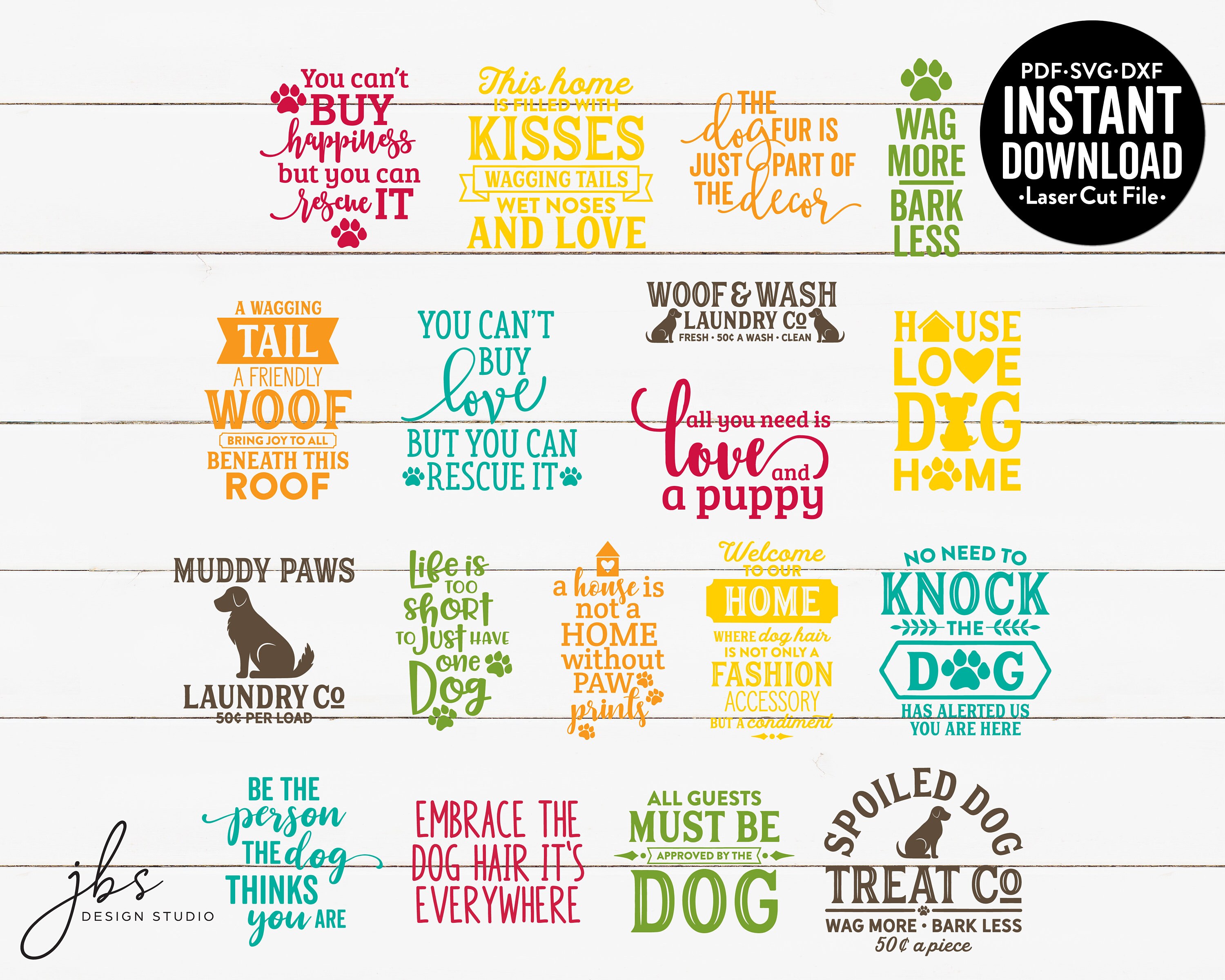 Dog Bundle Cut File Laser Cut Files Instant Download - Etsy