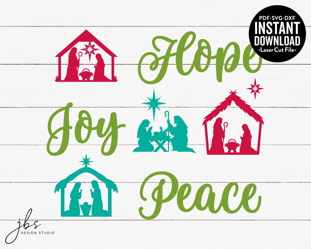 Christmas Nativity Bundle Cut Files Laser Cut Files Instant - Etsy