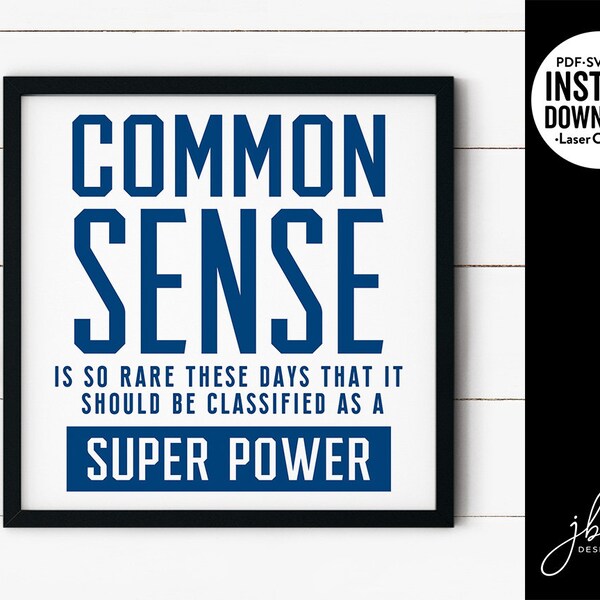 Common Sense Super Power Svg - Etsy