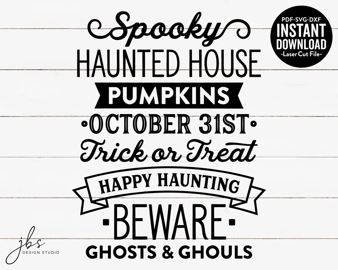 Spooky Haunted House Halloween Cut File Laser Cut File - Etsy Israel