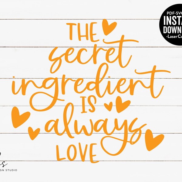 Secret Ingredient is Love Svg - Etsy
