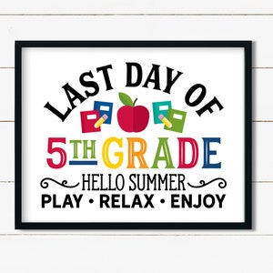 Back to School First Day and Last Day of Fifth Grade Photo - Etsy