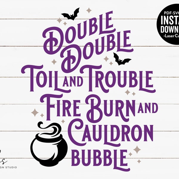 Double Double Toil and Trouble - Etsy