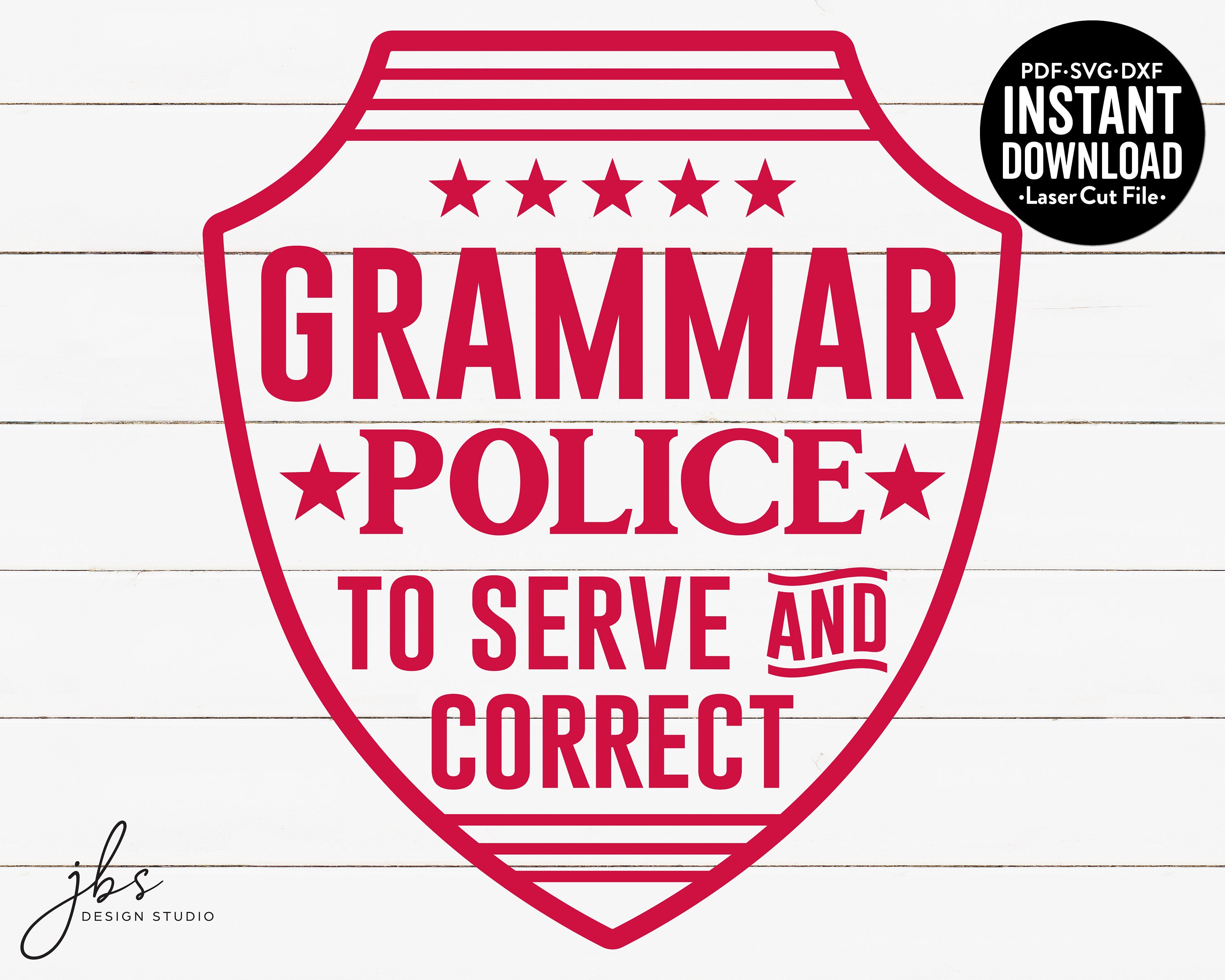 Spelling Police Badge