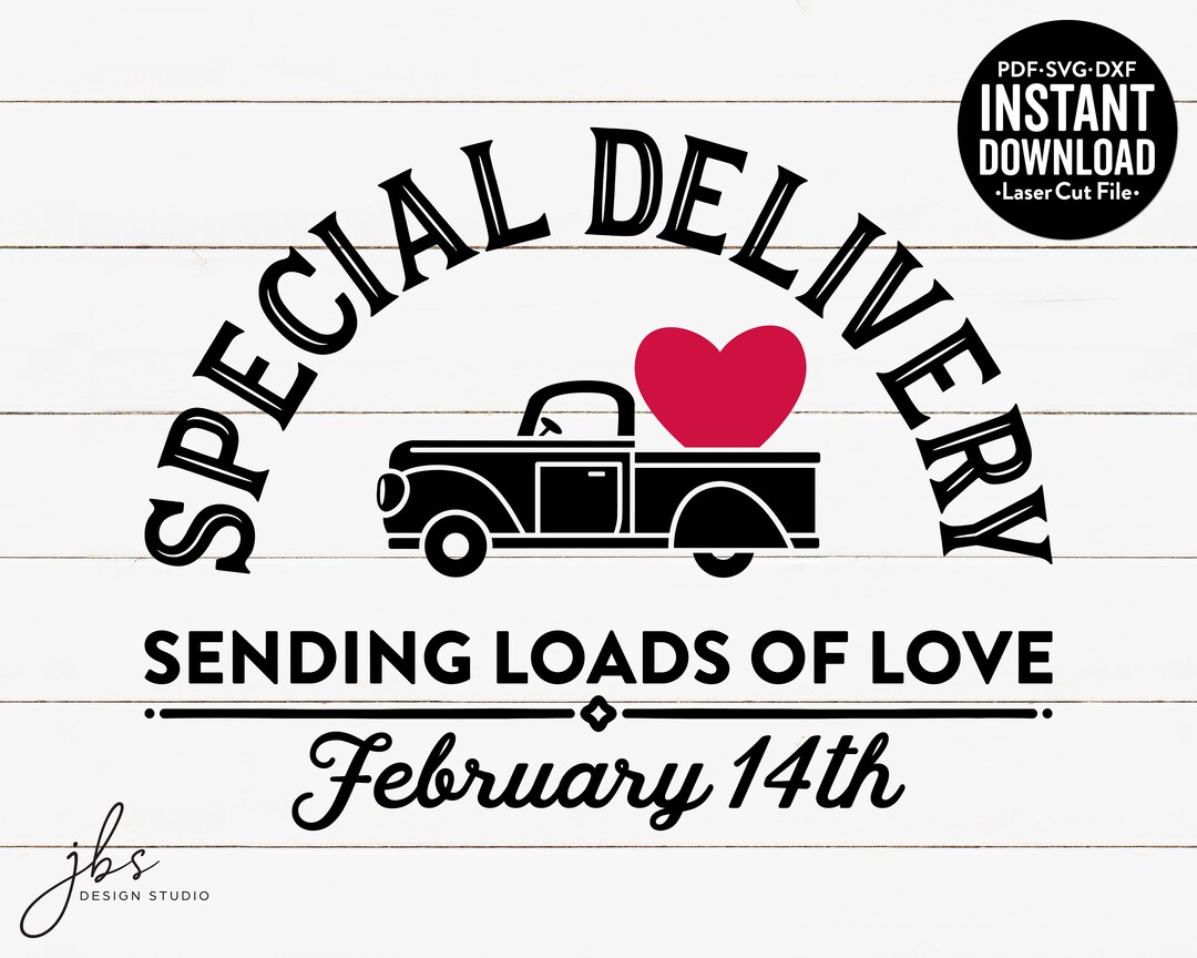 Special Delivery Valentine Vintage Truck Cut File Laser Cut - Etsy