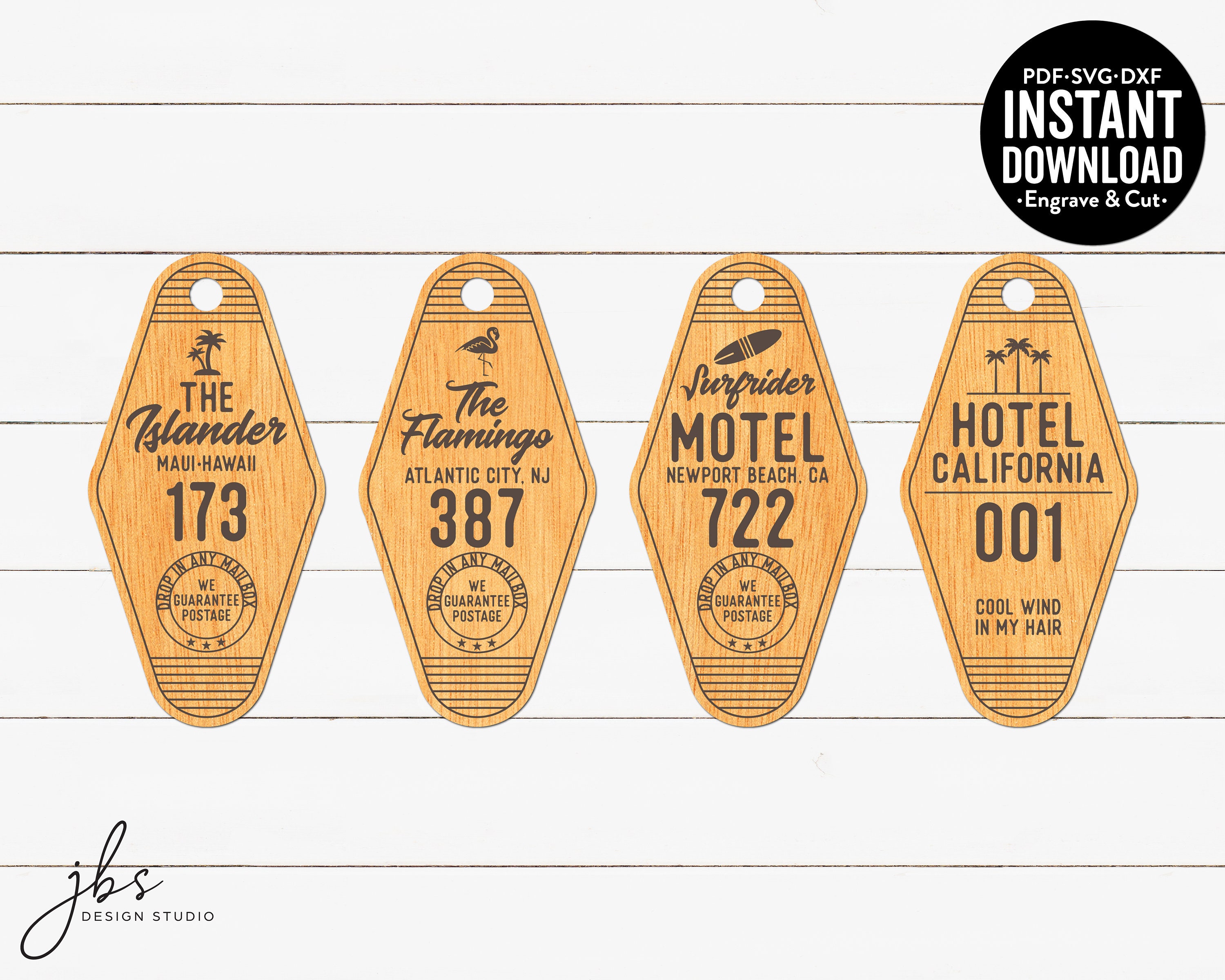 Vintage Motel Key Chains Bundle 4 Cut Files Laser Cut Files - Etsy