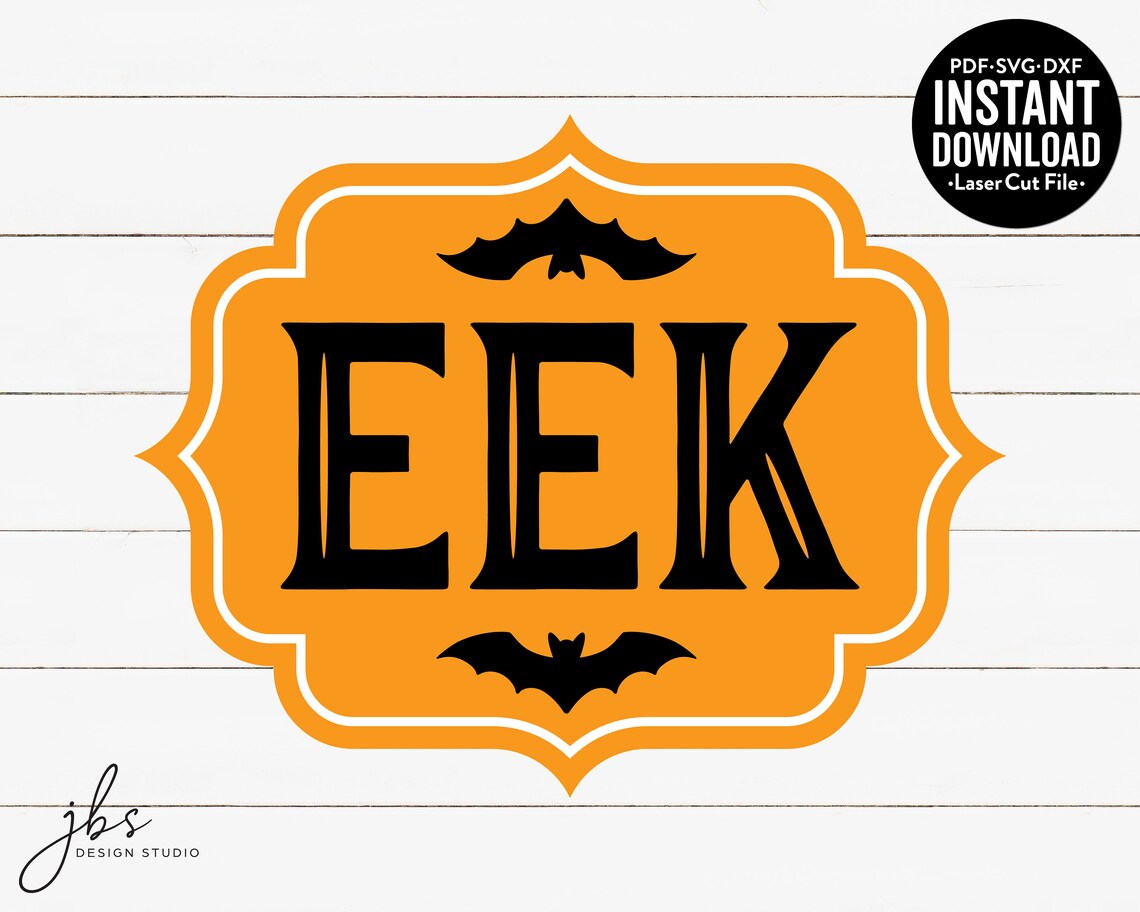 Eek Halloween Cut File Laser Cut File Instant Download - Etsy
