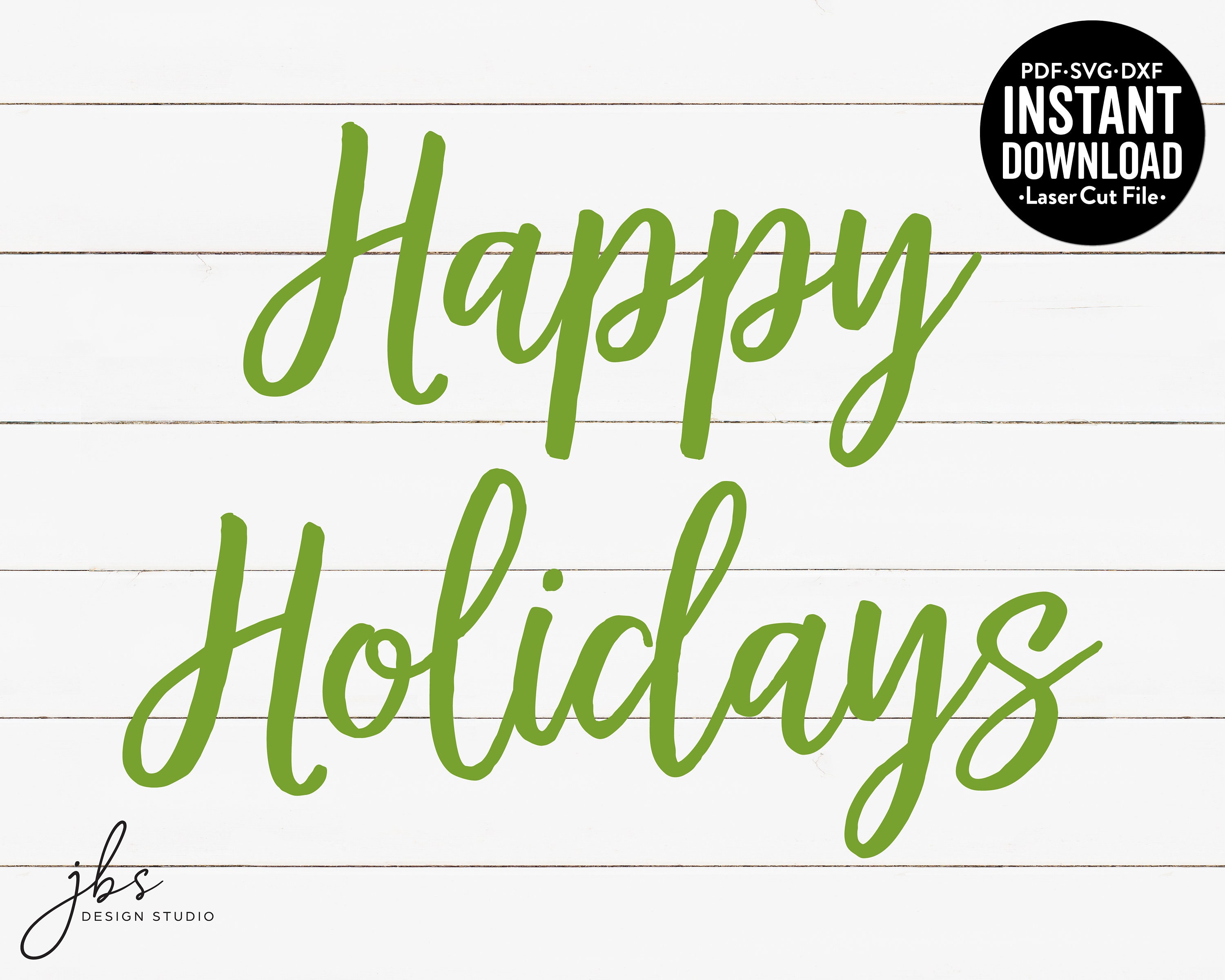 Happy Holidays Cut File Laser Cut File Instant Download - Etsy