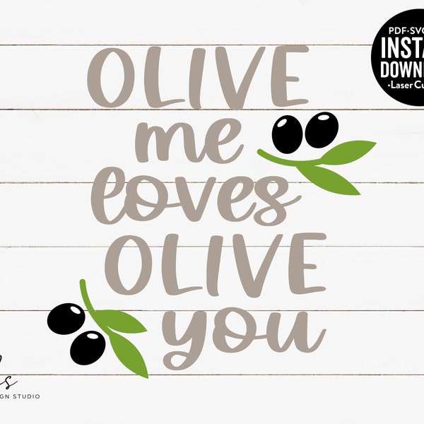 Olive You Sign - Etsy