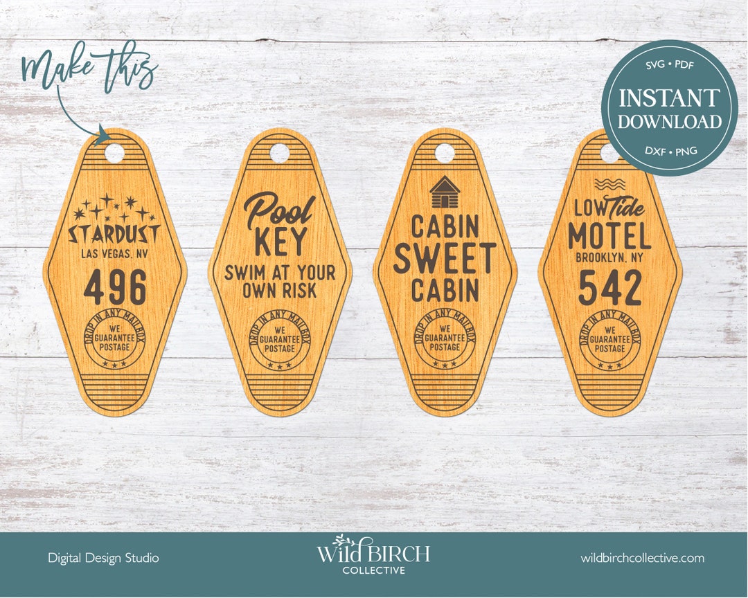 Vintage Motel Key Chains Bundle 3 Cut/laser/sublimation/screen Print ...