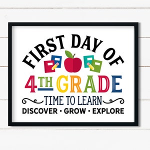 Back to School First and Last Day of Fourth Grade Photo Props - Etsy