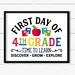 Back to School First and Last Day of Fourth Grade Photo Props - Etsy