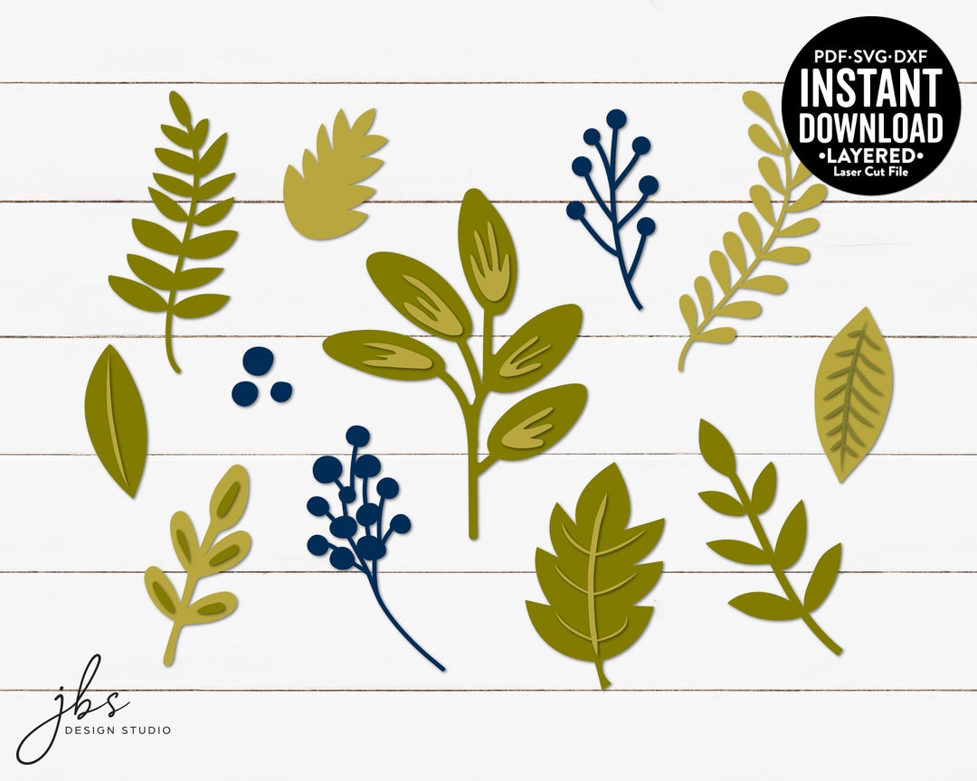 Layered Leaves Bundle Cut File Laser Cut File Instant - Etsy
