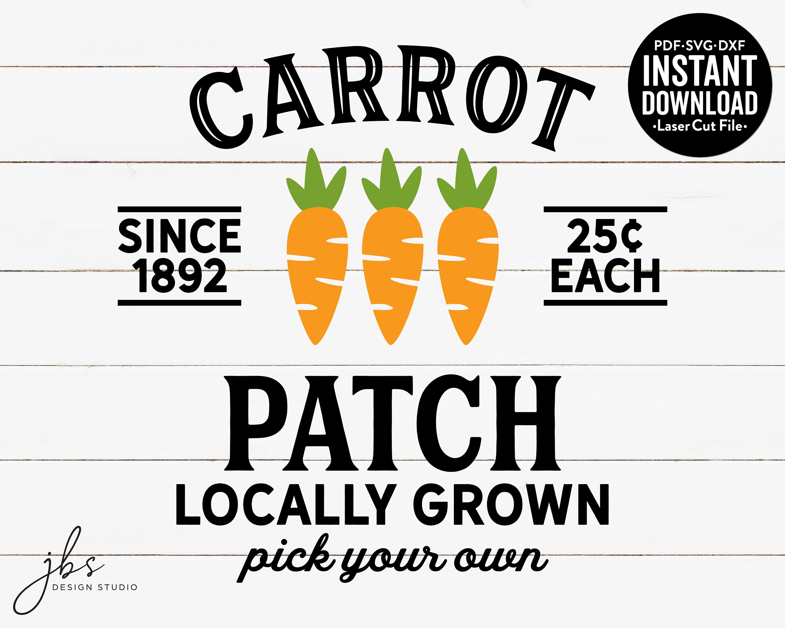 Carrot Patch Cut File Laser Cut Files Instant Download - Etsy