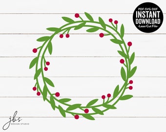 Greenery Wreath Svg - Etsy