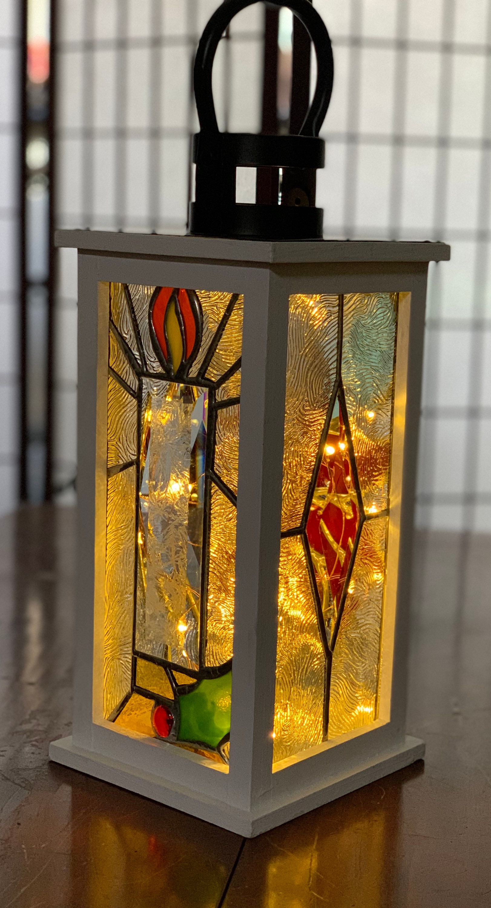 Stained Glass Christmas Lantern - Etsy