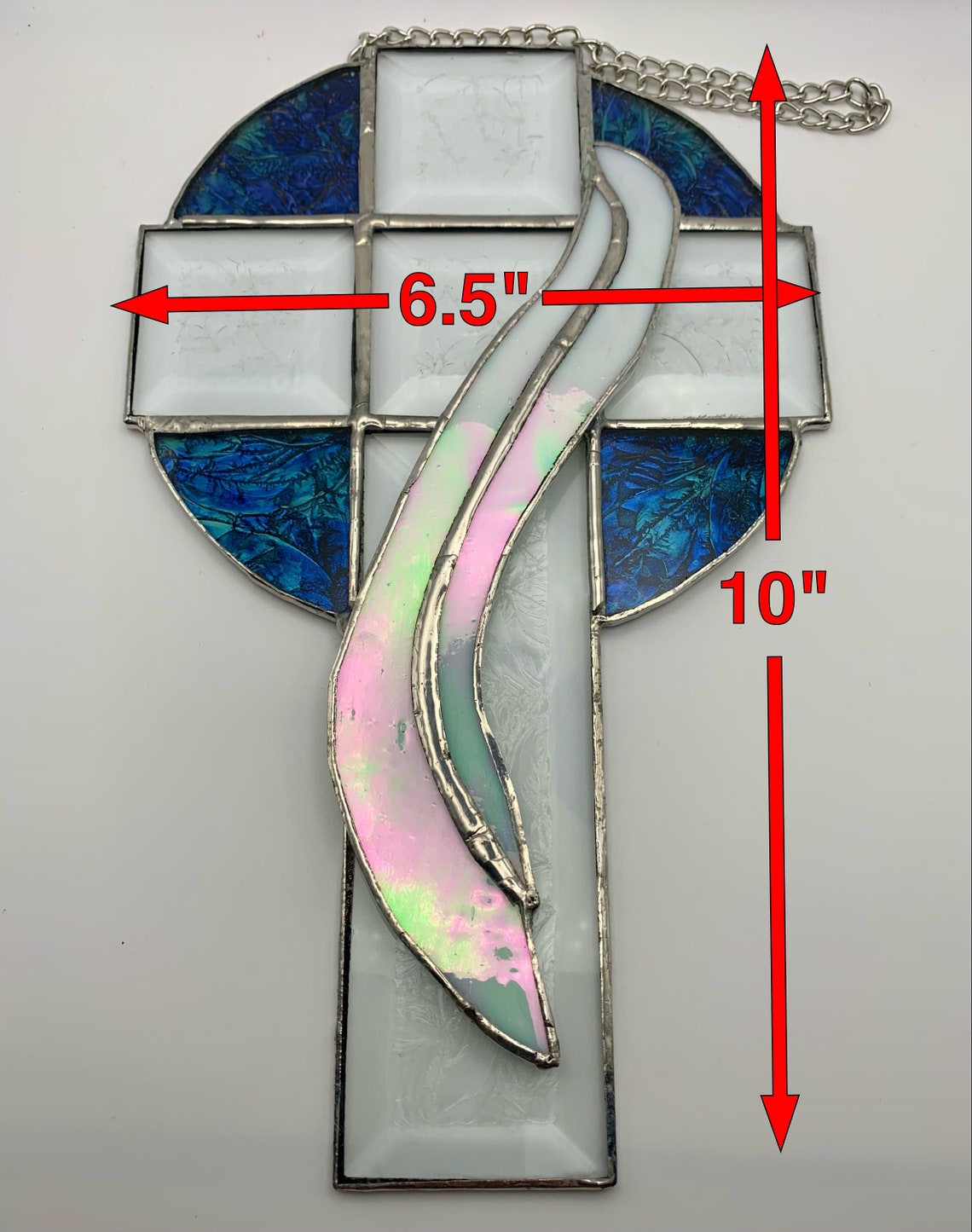 Stained Glass Crucifix With Van Gogh Glass - Etsy
