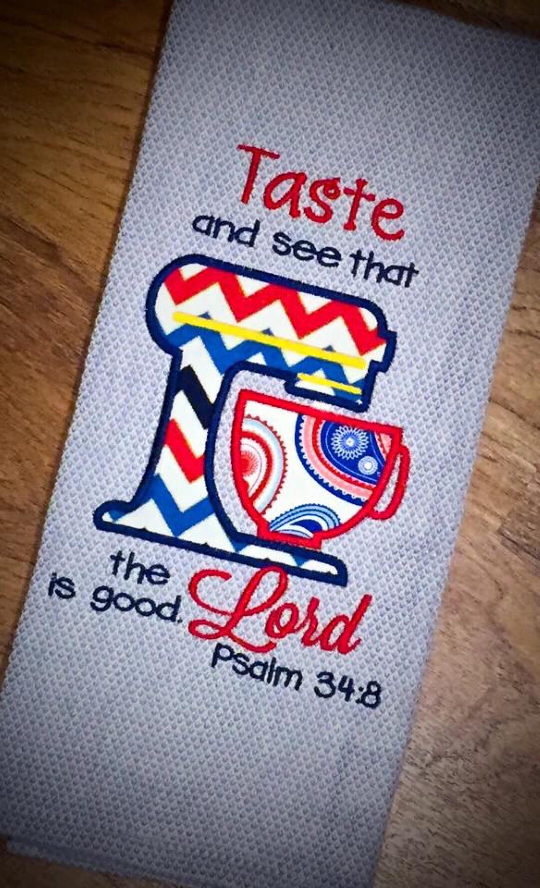 Kitchen Mixer Bowl With Scripture Dish Towel - Etsy