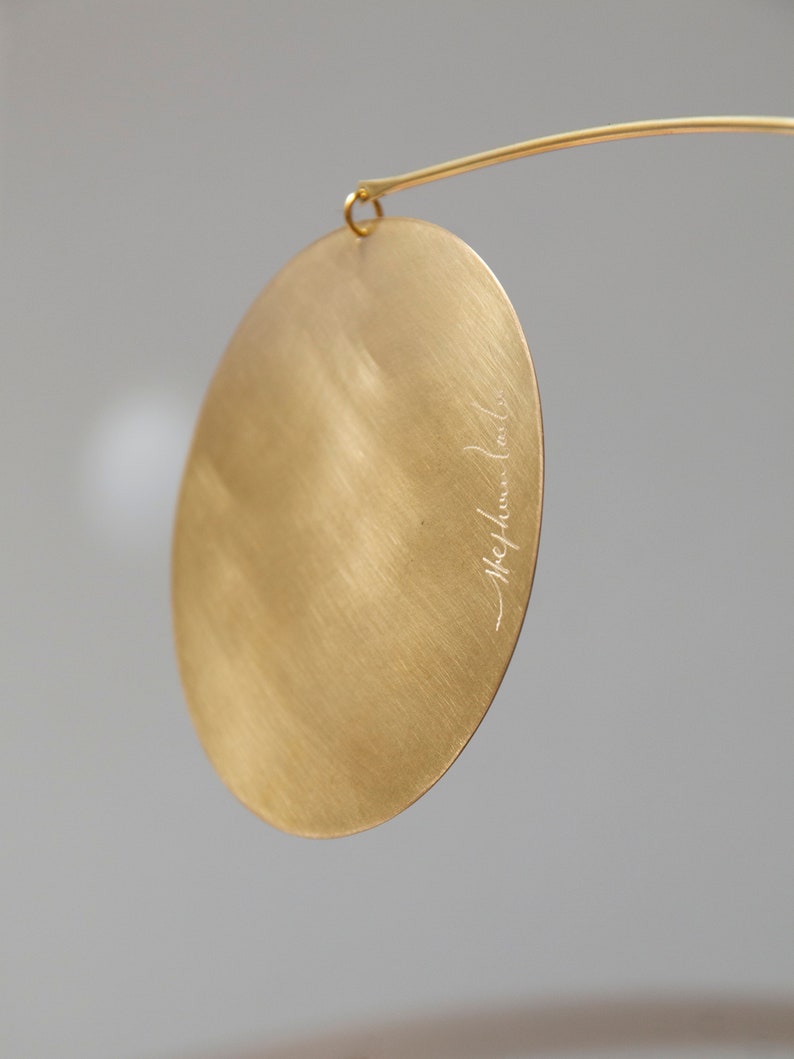 Circle Mobile Art Handmade With Brass and Recycled Paper Art - Etsy