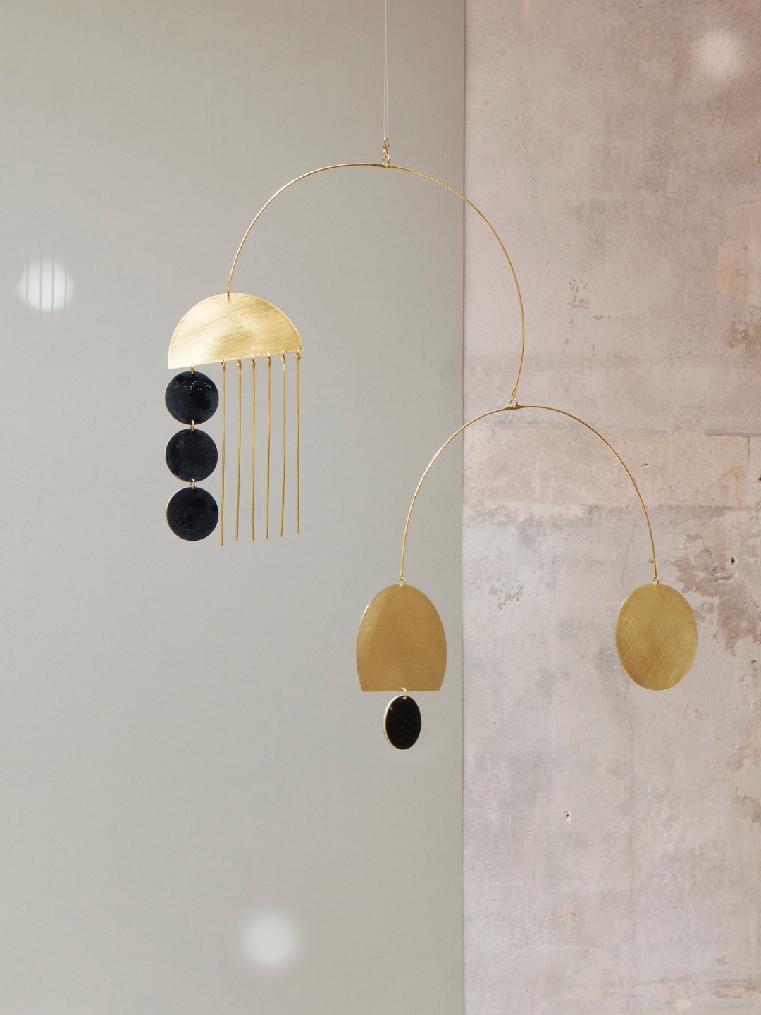 Kinetische Messing Mobile 1920 Kunst für Zuhause Wohnzimmer - Etsy.de