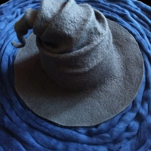 Wizard Felt Hat Magician Hat Felted Hat Wool Hat Black Witch - Etsy