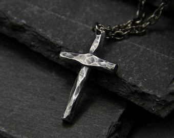 Rustic Cross Pendant | Etsy