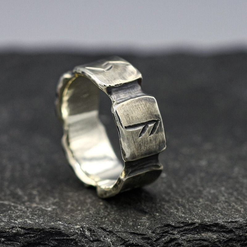 Rune Wedding Ring - Etsy
