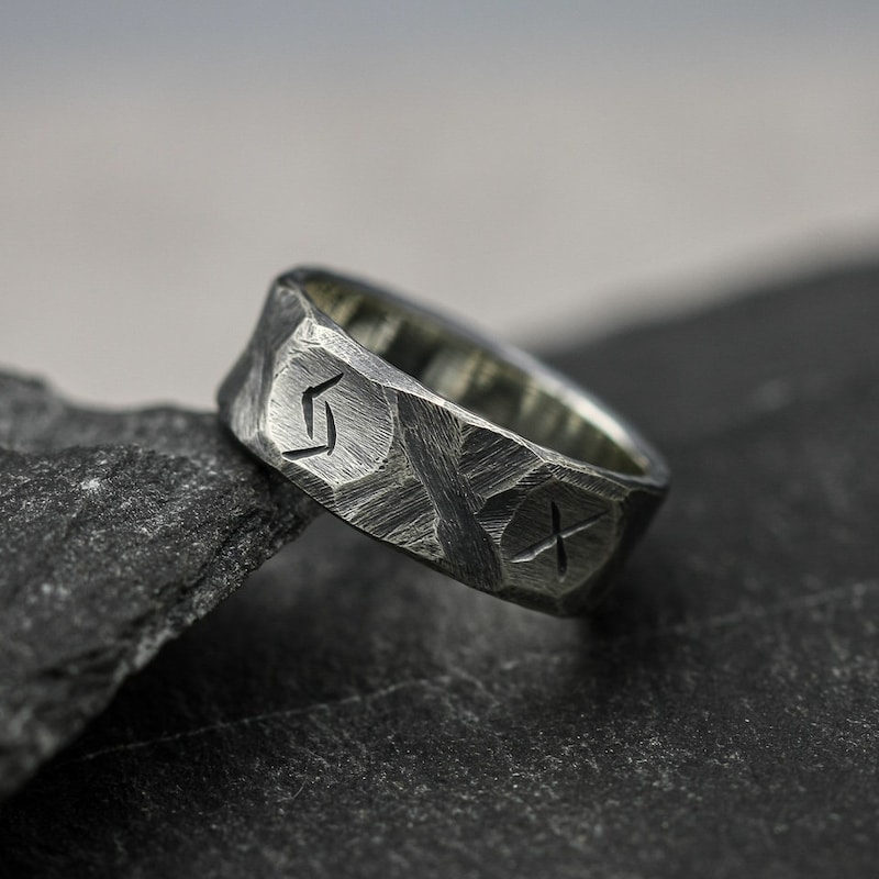 Rune Wedding Ring - Etsy
