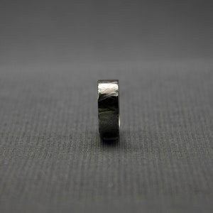 Scratched Silver Ring, Men Ring, Distressed Band - Etsy