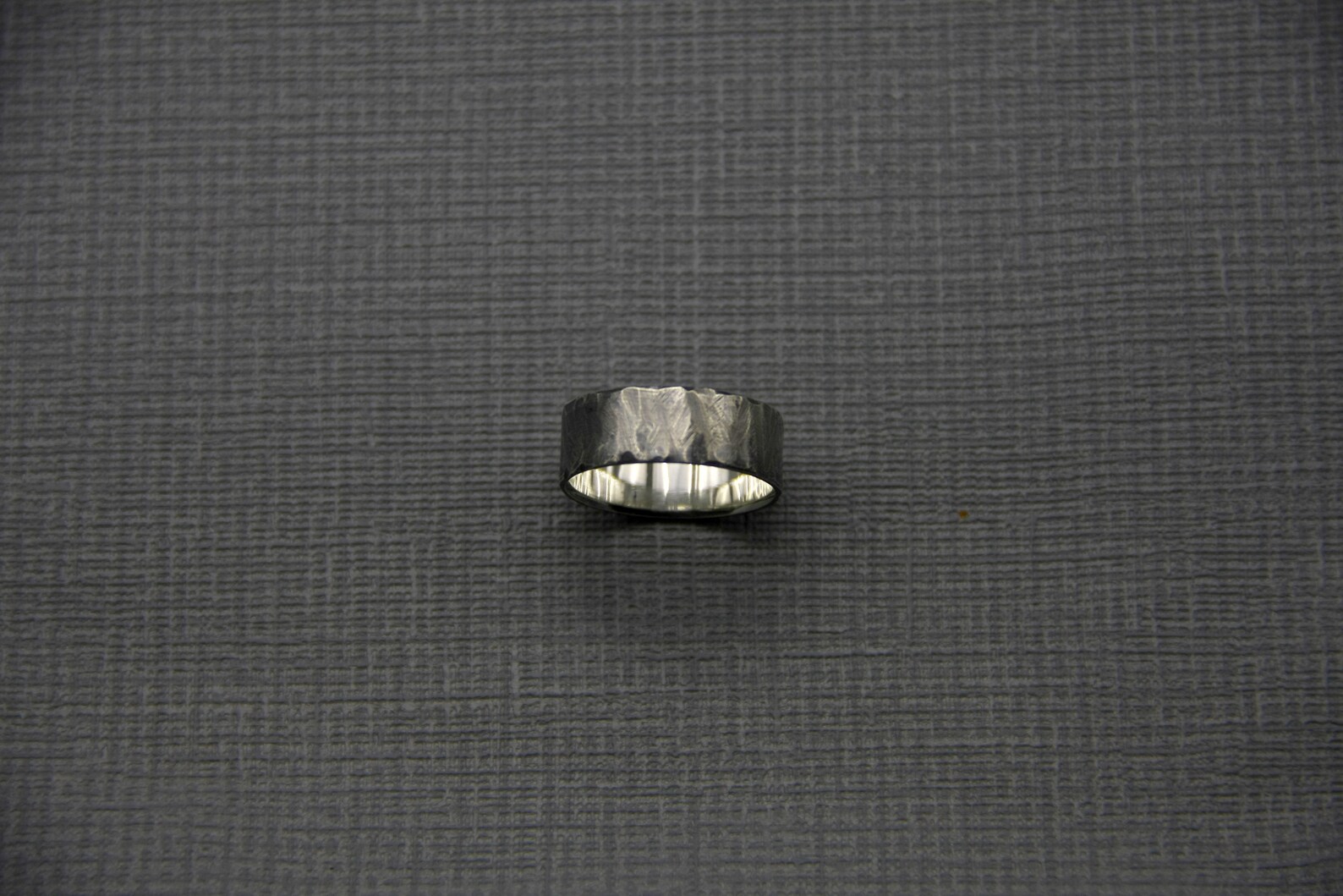 Scratched Silver Ring, Men Ring, Distressed Band - Etsy