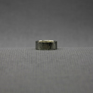 Scratched Silver Ring, Men Ring, Distressed Band - Etsy