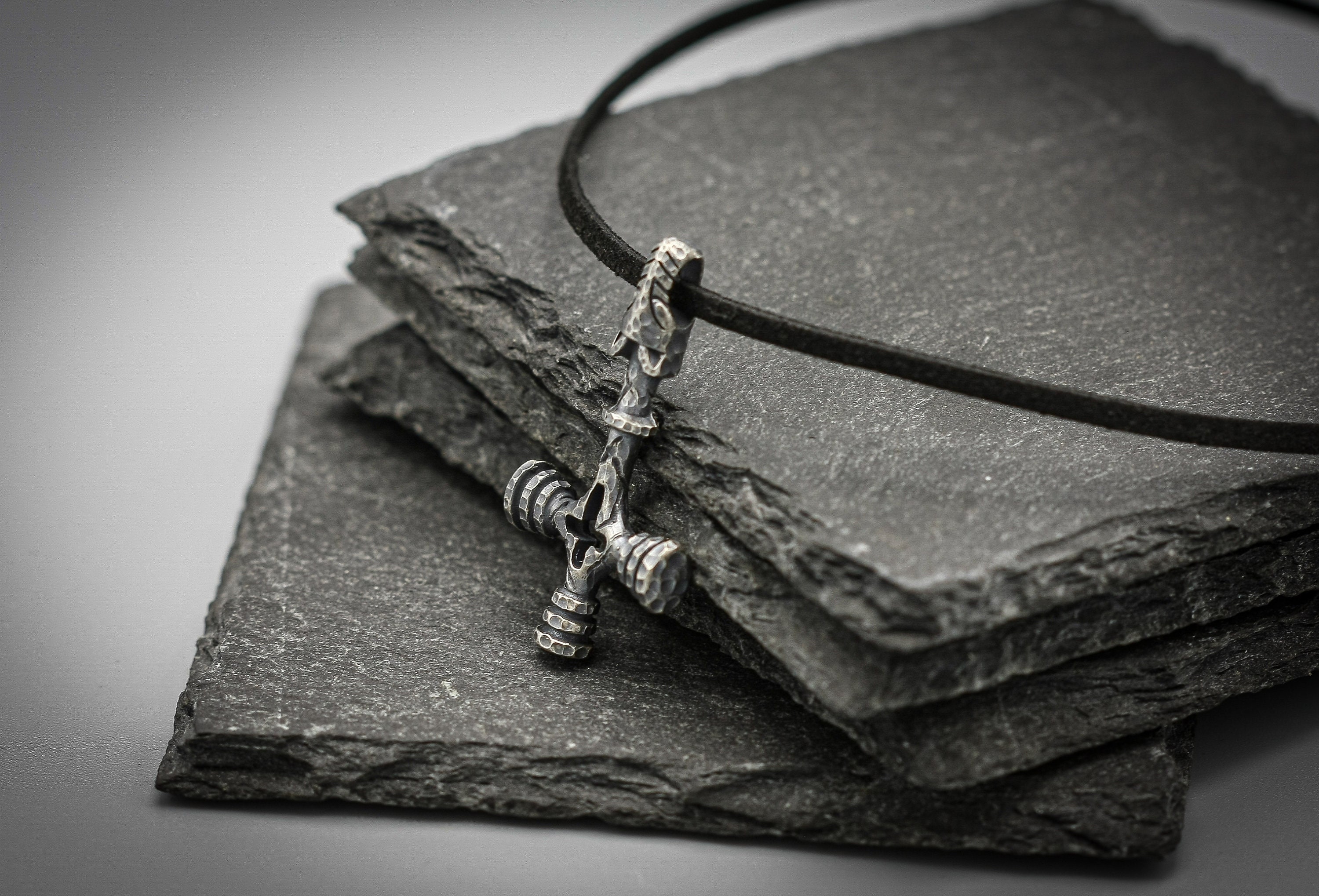 Silver Viking Wolf Cross Mjölnir Pendant - Etsy