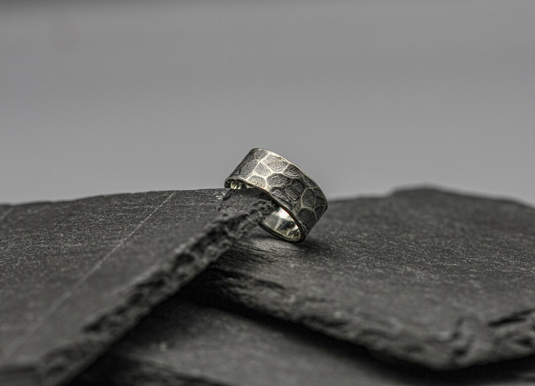 Sterling Silver Men Ring, Snake Skin Band, Unique Wedding Ring - Etsy
