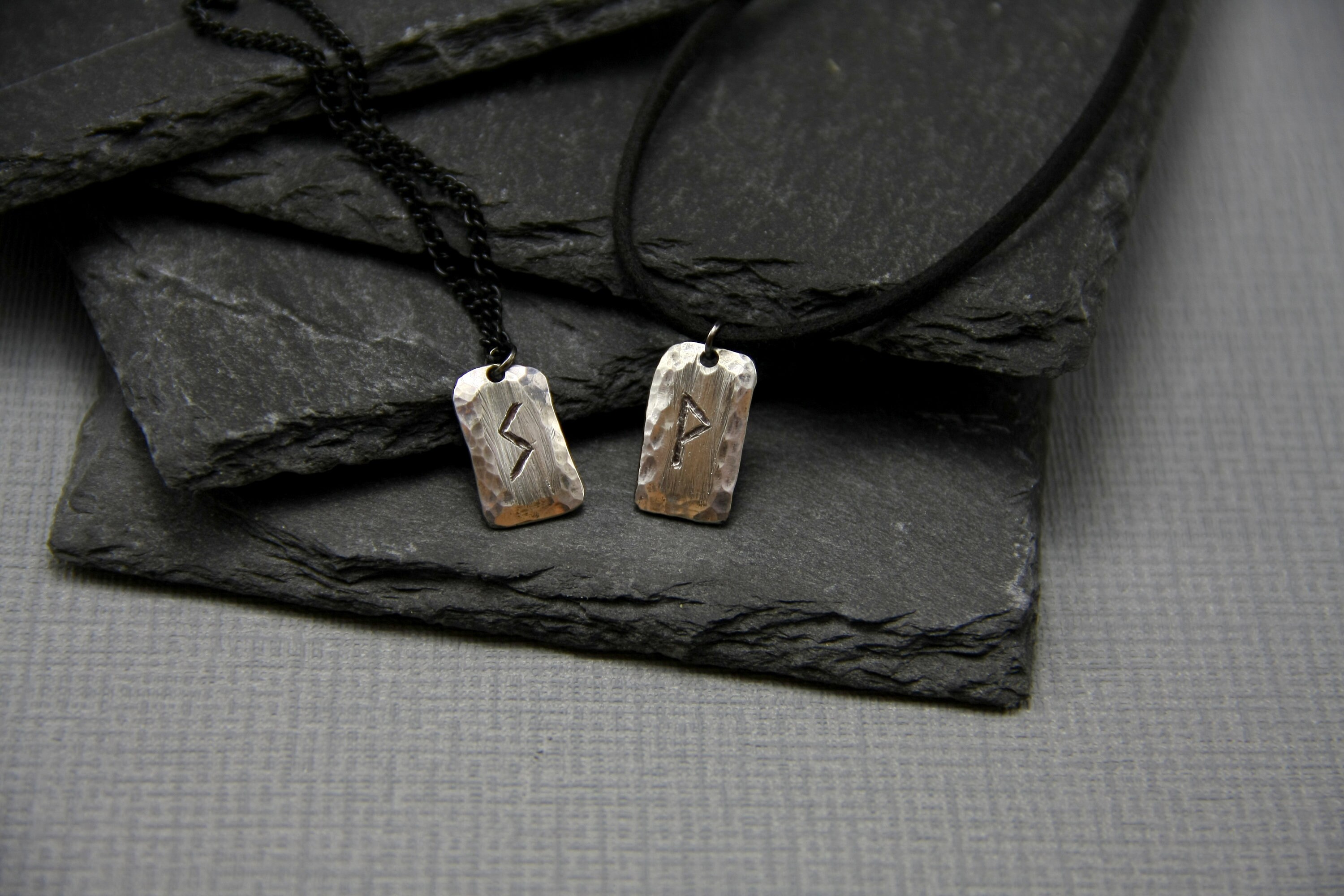 Silver Rune Pendant Viking Necklace Personalised Jewellery | Etsy