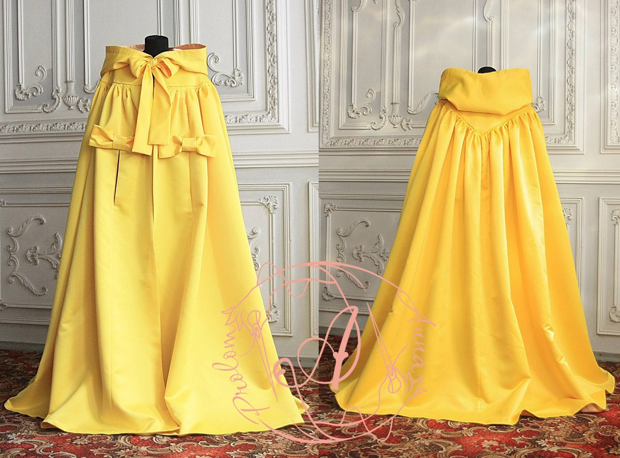 Halloween Cloak Long yellow cloak Satin hooded cape Bridal | Etsy